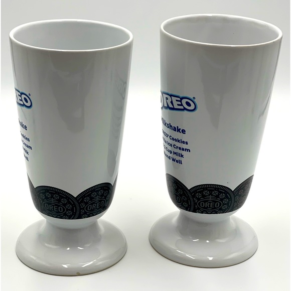 Oreo Cookies | Dining | Vintage Oreo Cookies White Milkshake Glass With ...